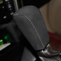 China Black Suede Gear Shift Knob Cover for Toyota Prado 2010 2012 2013 2014 Land Cruiser Prado for sale