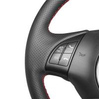 China DIY Leather Custom Black Car Steering Wheel Cover For Fiat 500 2007 2008 2010 2011 2012 2013 2014 2015 500e 500C 2016 2017 2018 for sale