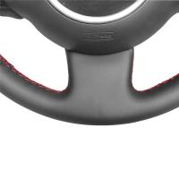 China DIY Leather Custom Black Car Steering Wheel Cover For Fiat 500 2007 2008 2010 2011 2012 2013 2014 2015 500e 500C 2016 2017 2018 for sale