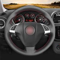 China Hand Stitching Artificial Leather Steering Wheel Cover for Fiat Bravo Linea Grande Punto 2005 2006 2007 2008 2009 2010 2011 2012 for sale