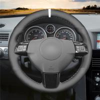 China Hand Stitching Black Suede Steering Wheel Cover for Opel Vauxhall Holden Astra H GSI Zaflra B Signum Vectra C for sale