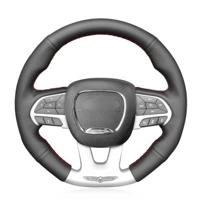 China Hand Sewing Artificial Leather Steering Wheel Cover for Dodge SRT Challenger Charger Durango 2015-2021 Jeep Cherokee Trackhawk for sale