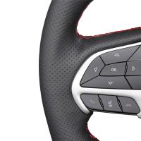 China Hand Sewing Artificial Leather Steering Wheel Cover for Dodge SRT Challenger Charger Durango 2015-2021 Jeep Cherokee Trackhawk for sale