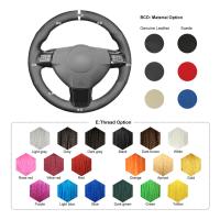 China Hand Stitching Black Suede Steering Wheel Cover for Opel Vauxhall Holden Astra H GSI Zaflra B Signum Vectra C for sale
