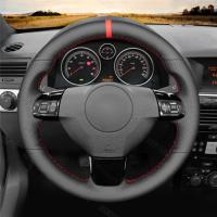 China Custom Hand Sewing PU Leather Steering Wheel Cover for Opel Vauxhall Corsa VXR Holden Astra H GSI Zafira B OPC Signum Vectra C for sale