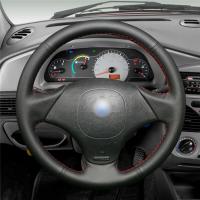 China Car Accessories Hand Sewing Artificial Leather Steering Wheel Cover for Fiat Albea Palio Weekend 2002 for sale