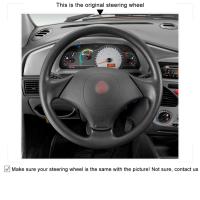 China Car Accessories Hand Sewing Artificial Leather Steering Wheel Cover for Fiat Albea Palio Weekend 2002 for sale