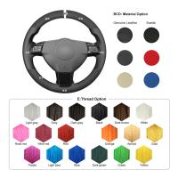 China Custom Hand Sewing Suede Leather Steering Wheel Cover for Opel Vauxhall Corsa VXR Holden Astra H GSI Zafira B OPC Vectra C for sale