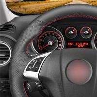 China Hand Sew PU Custom DIY Black Design Steering Wheel Cover For Fiat Bravo Linea 2007 2008 2009 2010 2011 2012 2013 2014 2015 2016 for sale