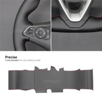 China Hand Stitching Microfiber Leather Steering Wheel Cover for Opel Vauxhall Astra K Corsa E F VXR OPC Combo Grandland Insignia for sale