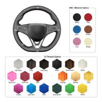 China Hand Stitching Microfiber Leather Steering Wheel Cover for Opel Vauxhall Astra K Corsa E F VXR OPC Combo Grandland Insignia for sale