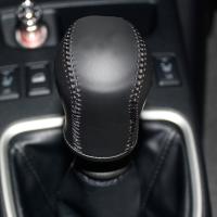 China Black Leather Gear Shift Knob Cover for Nissan X-Trail Qashqai 2 Manual Transmission for sale