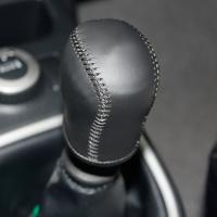China Black Leather Gear Shift Knob Cover for Nissan X-Trail Qashqai 2 Manual Transmission for sale