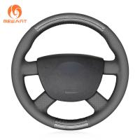 China Hand Sewing Carbon PU Leather Steering Wheel Cover for Ford Kuga Focus C-MAX Transit Tourneo Connect 2004 2009 2007 2010 for sale