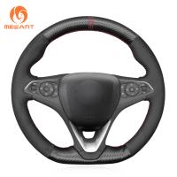 China Hand Stitching Matte Carbon Suede Steering Wheel Cover for Opel Vauxhall Astra K Corsa E OPC VXR Grandland X Mokka 2015-2021 for sale