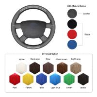 China Hand Sewing Carbon PU Leather Steering Wheel Cover for Ford Kuga Focus C-MAX Transit Tourneo Connect 2004 2009 2007 2010 for sale