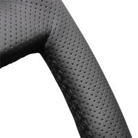 China Hand Sewing Carbon PU Leather Steering Wheel Cover for Ford Kuga Focus C-MAX Transit Tourneo Connect 2004 2009 2007 2010 for sale