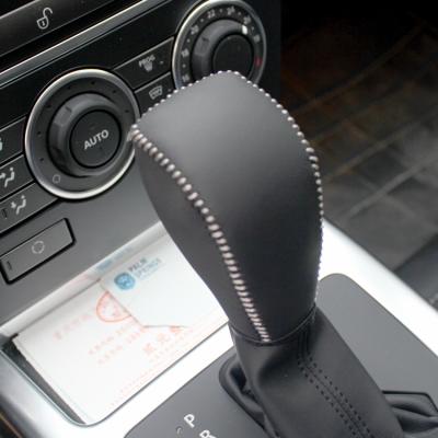 China Black Leather Gear Shift Knob Cover for Land Rover Freelander 2 2007-2013 Automatic for sale