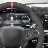 China Hand Stitching Suede Steering Wheel Cover for Opel Vauxhall Astra K Corsa E F OPC VXR Grandland X Insignia CT Mokka 2015-2021 for sale