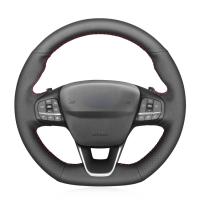 China Accessories Hand Sewing Artificial Leather Steering Wheel Cover for Ford Focus ST-Line Fiesta ST-Line ST 2018 2019 2020 for sale
