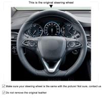 China Hand Stitching Suede Steering Wheel Cover for Opel Vauxhall Astra K Corsa E F OPC VXR Grandland X Insignia CT Mokka 2015-2021 for sale