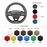 China Accessories Hand Sewing Artificial Leather Steering Wheel Cover for Ford Focus ST-Line Fiesta ST-Line ST 2018 2019 2020 for sale