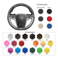 China Custom Hand Sewing Leather Suede Steering Wheel Cover for Opel Astra GTC OPC Vauxhall VXR Holden Astra for sale