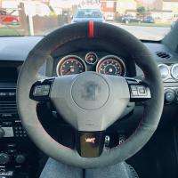 China Custom Hand Sewing Soft Suede Steering Wheel Cover for Opel Vauxhall Corsa VXR Holden Astra H GSI Zafira B OPC Signum Vectra C for sale