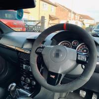 China Custom Hand Sewing Soft Suede Steering Wheel Cover for Opel Vauxhall Corsa VXR Holden Astra H GSI Zafira B OPC Signum Vectra C for sale