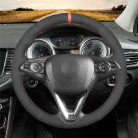 China Hand Stitching Suede Steering Wheel Cover for Opel Vauxhall Astra K Corsa E Crossland X Grandland X Insignia CT B Karl Zafira for sale