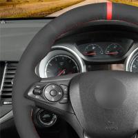 China Hand Stitching Suede Steering Wheel Cover for Opel Vauxhall Astra K Corsa E Crossland X Grandland X Insignia CT B Karl Zafira for sale