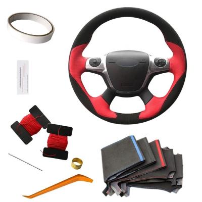 China For Ford KUGA Escape 2013-2016 for Ford C-MAX 2011-2014 Custom DIY Steering Wheel Cover Car Accessories for sale