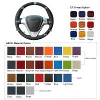 China Sew Black Suede Leather Custom Steering Wheel Cover For Ford Fiesta 2008 2009 2010 2011 2012 2013 Ecosport 2013 2014 2015 2016 for sale