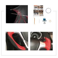 China Custom Red Black Suede Leather Steering Wheel Cover For Ford Fiesta 2008 2009 2010 2011 2012 2013 Ecosport 2013 2014 2015 2016 for sale