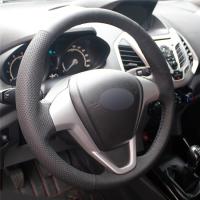 China Custom Hand Sewing Artificial Leather Steering Wheel Cover for Ford Fiesta MK7 7.5 Ecosport Zetec S Ecoboost 2008 2014 2012 for sale