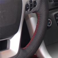 China Custom Hand Sewing Suede Leather Steering Wheel Cover for Ford Explorer Taurus Edge 2011 2012 2013 2014 2015 2016 for sale