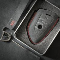 China for BMW Car Key Covers Personalised Hight Standard Synthetic Black Suede for sale