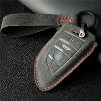 China for BMW Car Key Covers Personalised Hight Standard Synthetic Black Suede for sale