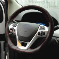 China Accessories Hand Sewing Leather Suede Steering Wheel Cover for Ford Explorer Taurus Edge 2011 2012 2013 2014 2015 2016 for sale