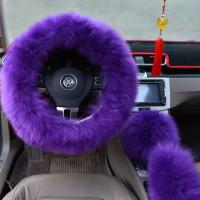 China Universal Beautiful girly fur plush steering wheel covers for Car Interior Accessories for sale