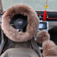 China Universal Beautiful girly fur plush steering wheel covers for Car Interior Accessories for sale
