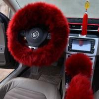China Universal Beautiful girly fur plush steering wheel covers for Car Interior Accessories for sale