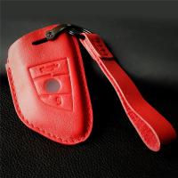 China Black Genuine Leather Car Key Case for BMW BMW X5  F15 X6 for sale