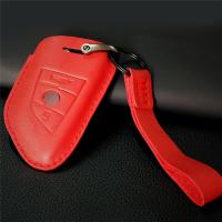 China Black Genuine Leather Car Key Case for BMW BMW X5  F15 X6 for sale