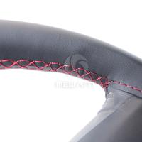 China 18 Inch Soft Skin Artificial Leather Stitched DIY Auto Cover Steering Wheel Protector for sale
