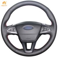 China Black Leather Steering Wheel Cover for Ford Focus 3 2015 for sale