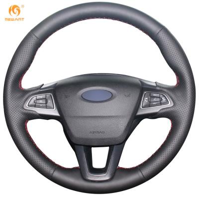 China Black Leather Steering Wheel Cover for Ford Focus 3 2015 for sale
