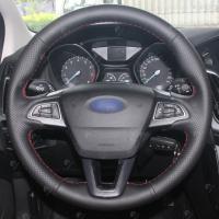China Best Genuine Real Leather Steering Wheel Cover for Ford Focus 2 3 Kuga Escape Ecosport Mondeo mk3 mk4 Fiesta EDGE F-150 for sale