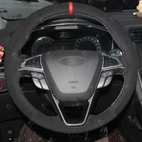 China Best Genuine Real Leather Steering Wheel Cover for Ford Focus 2 3 Kuga Escape Ecosport Mondeo mk3 mk4 Fiesta EDGE F-150 for sale