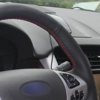 China Design Unique Leather Suede Hand Sewing Steering Wheel Wrap Cover for Ford Explorer 2011-2016 Taurus 2012-2015 Edge 2011-2014 for sale